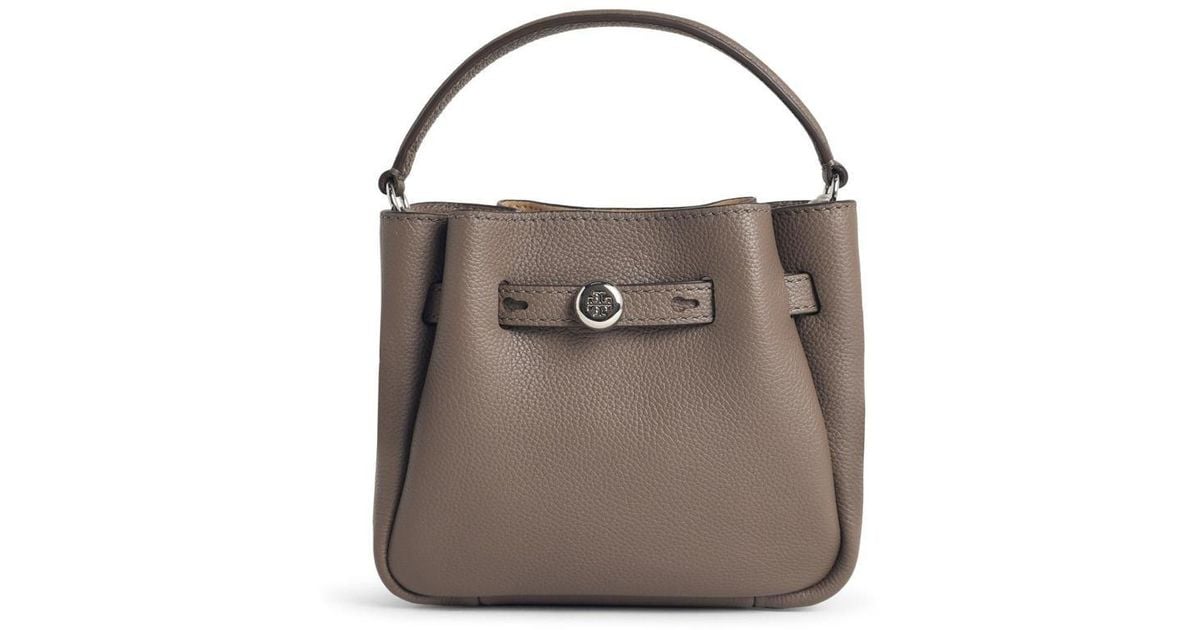 Tory Burch 'Romy' Mini Bucket Bag in Brown | Lyst