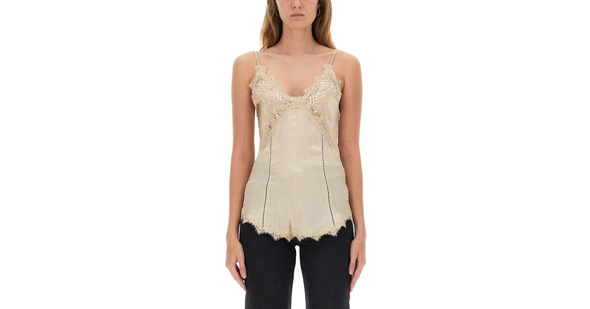Isabel Marant Diandra" Top in Natural | Lyst UK