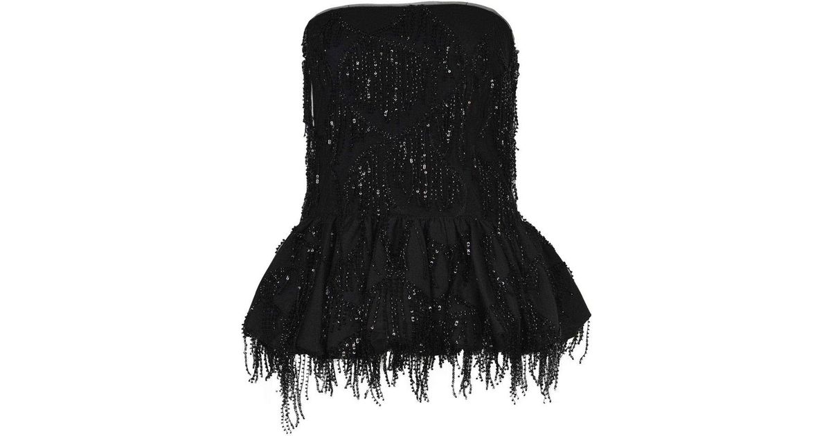 ROTATE BIRGER CHRISTENSEN Top in Black | Lyst
