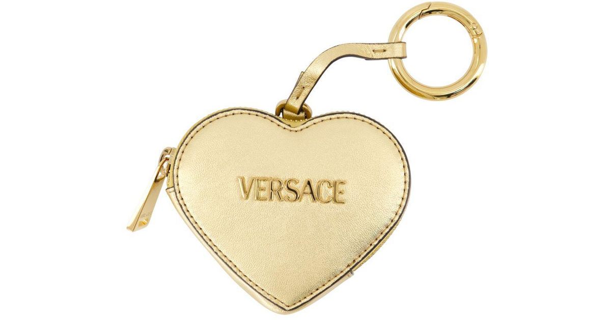 Versace Coin Keychain in Metallic | Lyst