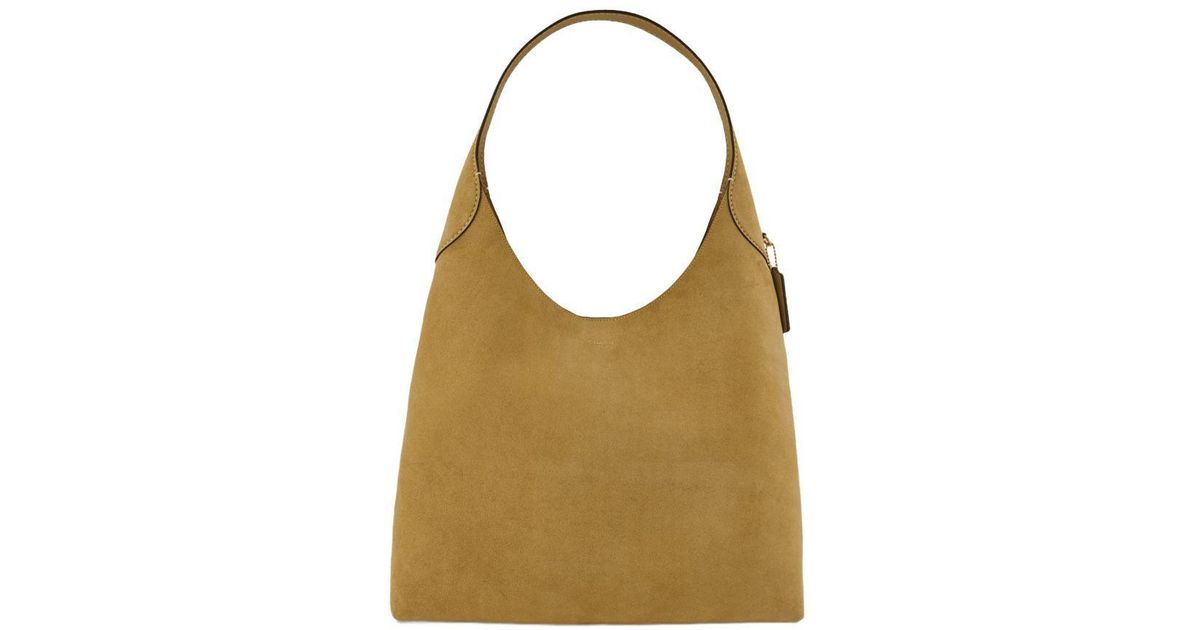 COACH Suede Brooklyn 39 Shoulder Bag in Brown | Lyst