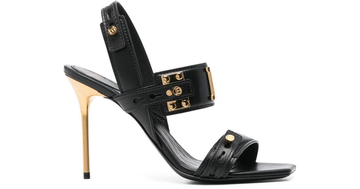 Balmain Sandals in Black | Lyst