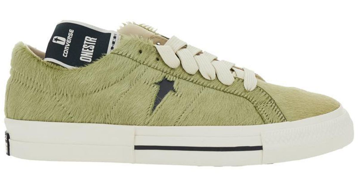 Rick Owens 'Onestr' Acid Sneaker With Extended Tongue And Fur Design in ...