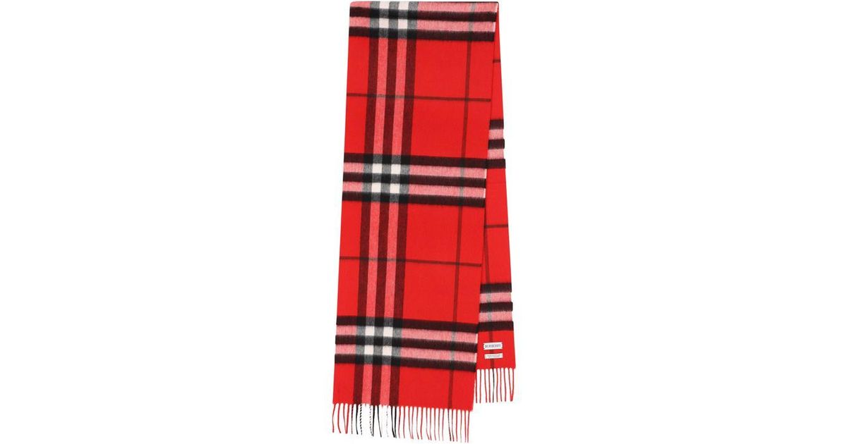 Burberry Scarves in Red | Lyst UK