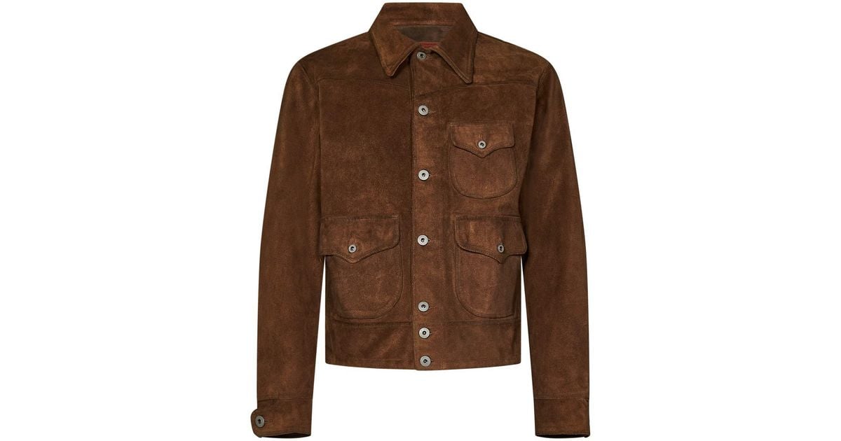 RRL Alston Jacket in Brown for Men | Lyst