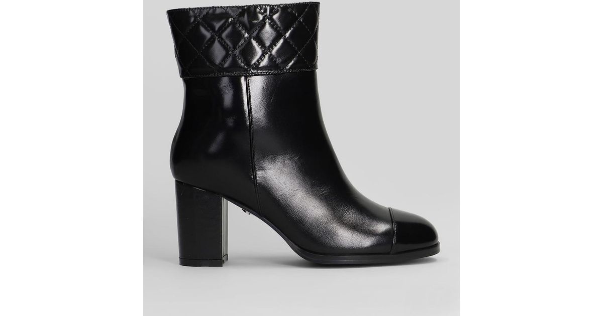 GOLD&ROUGE Tulli High Heels Ankle Boots in Black | Lyst UK