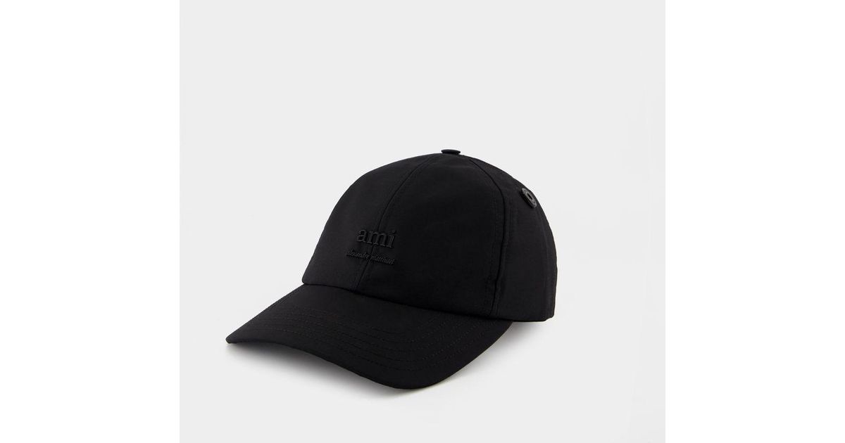 Ami Paris Lettering Caps in Black | Lyst