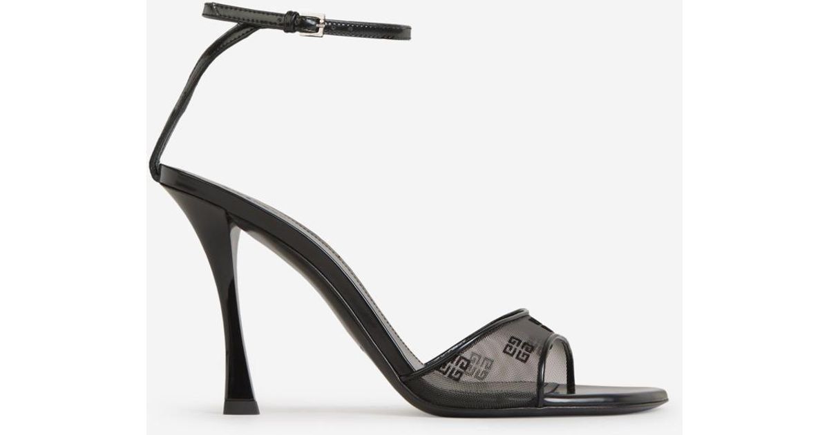 Givenchy Logo Stitch Sandals in White | Lyst