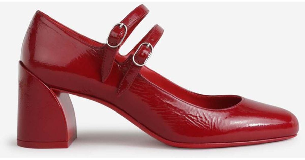 Christian Louboutin Miss Jane Patent Leather High Heel Shoes in Red ...