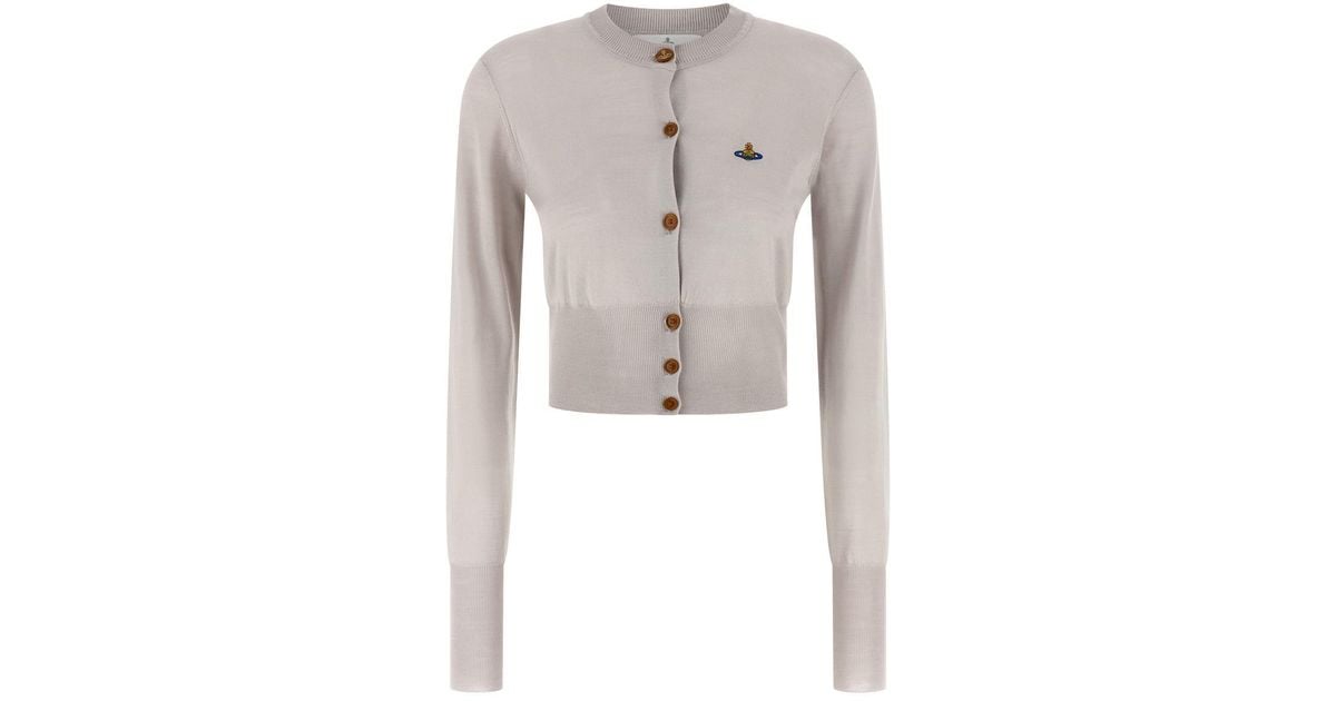 Vivienne Westwood 'Bea' Cardigan in White | Lyst UK