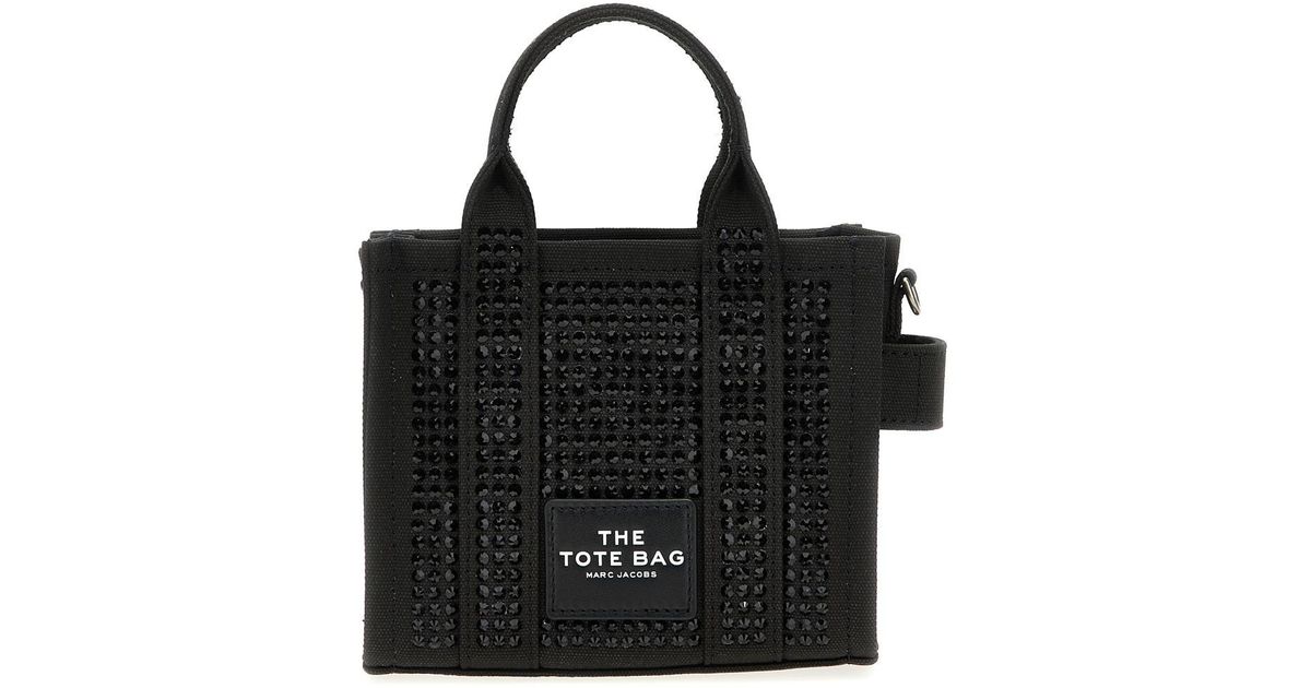 Marc Jacobs 'The Crystal Canvas Crossbody Tote' Crossbody Bag in Black | Lyst