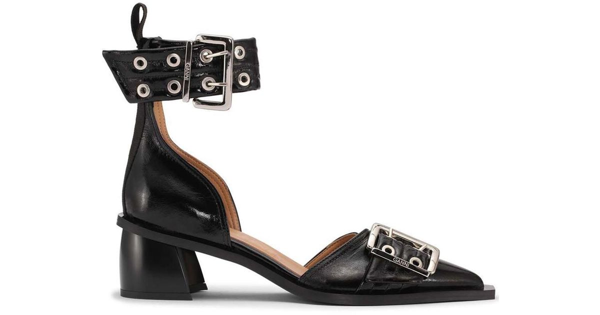 Ganni Sandals in Black | Lyst