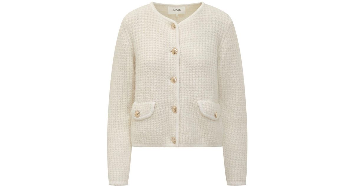 Ba&sh Wool Cardigan in White | Lyst UK