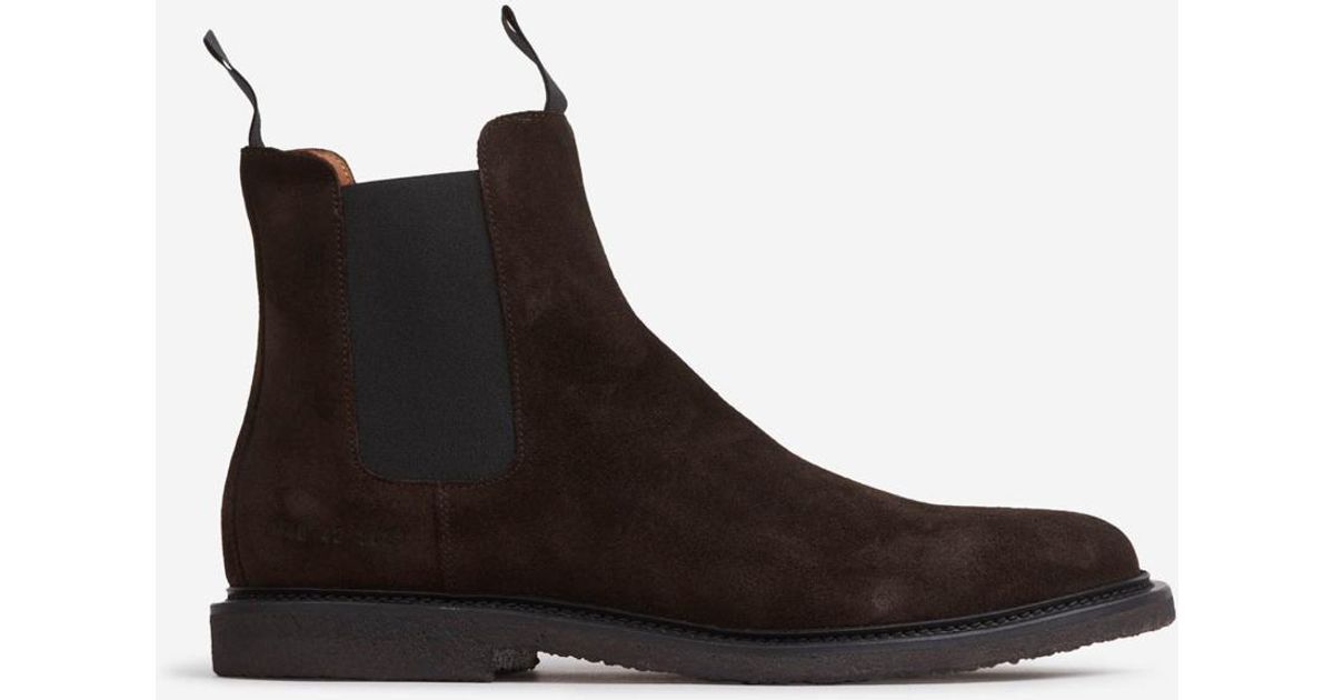 Common Projects Chelsea Suede Boots in Black for Men | Lyst