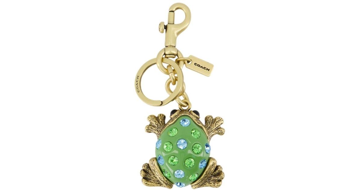 COACH Frog Keychain in Green | Lyst