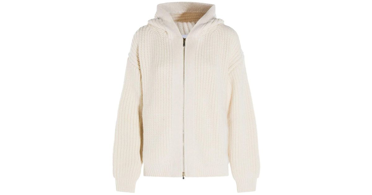 Malo Bomber Zip Hoodie Clothing in White | Lyst