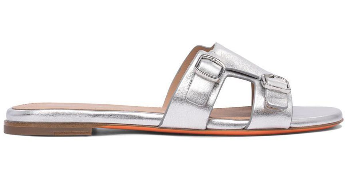 Santoni Sandals in White | Lyst