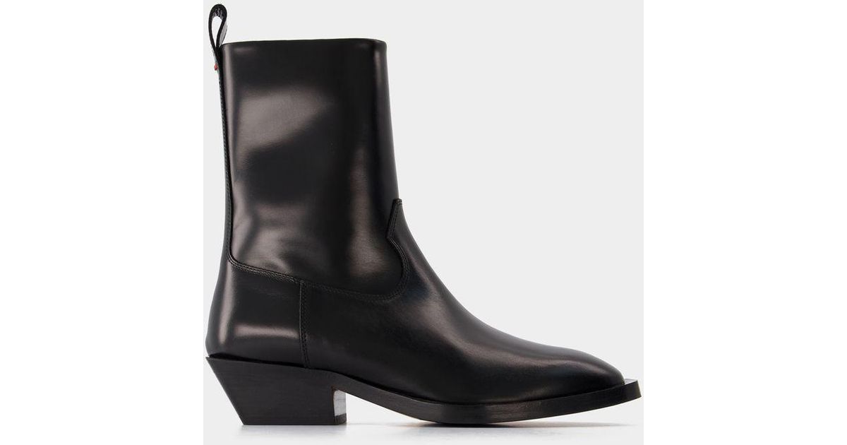 Aeyde Luis 35Mm Square Toe Block in Black | Lyst