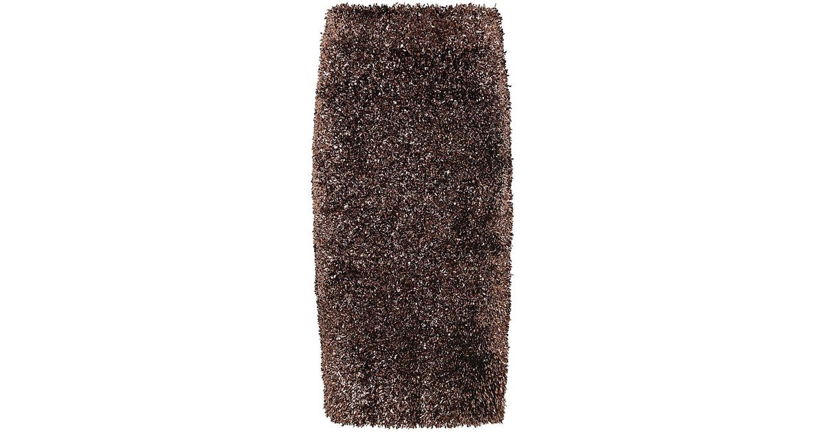 Dries Van Noten 03300 Temple 9725 W.k.skirt Clothing in Brown | Lyst