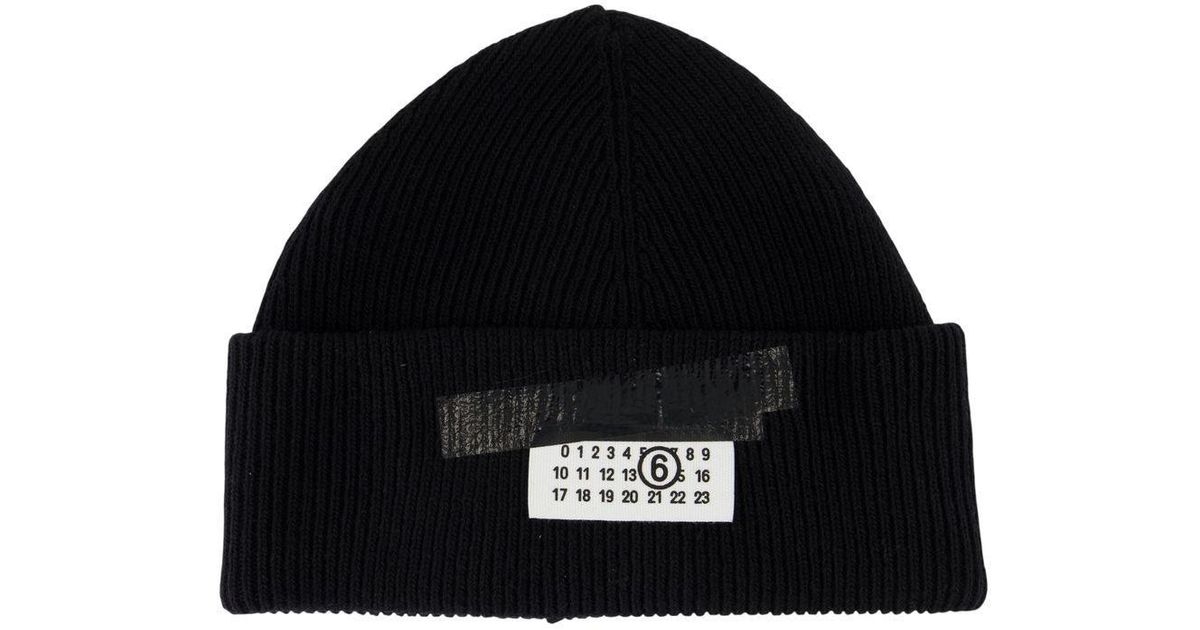 MM6 by Maison Martin Margiela Beanie in Black for Men | Lyst UK