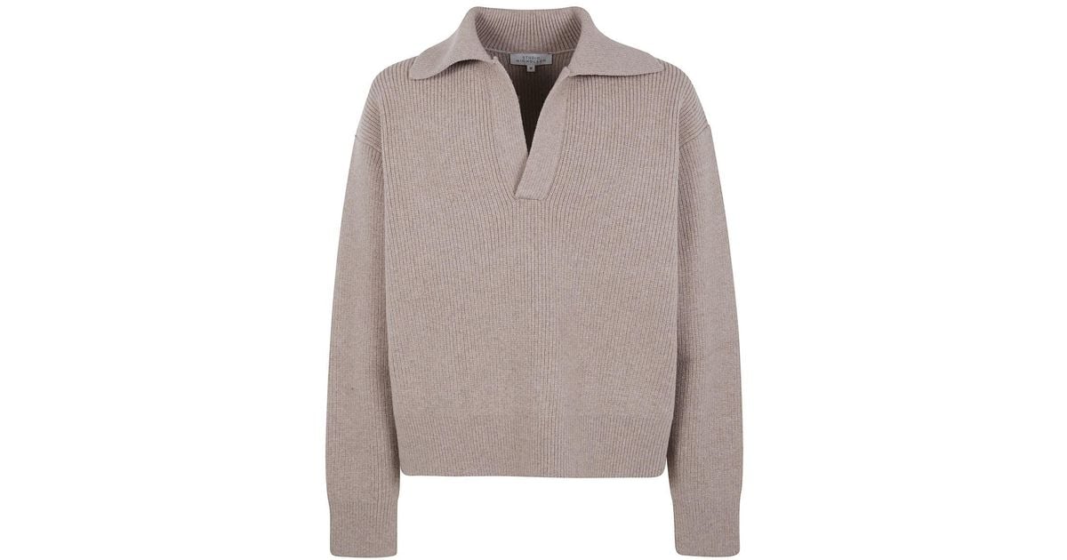Studio Nicholson "nash Rib Polo Collar" Jumper Clothing in Grey for Men ...