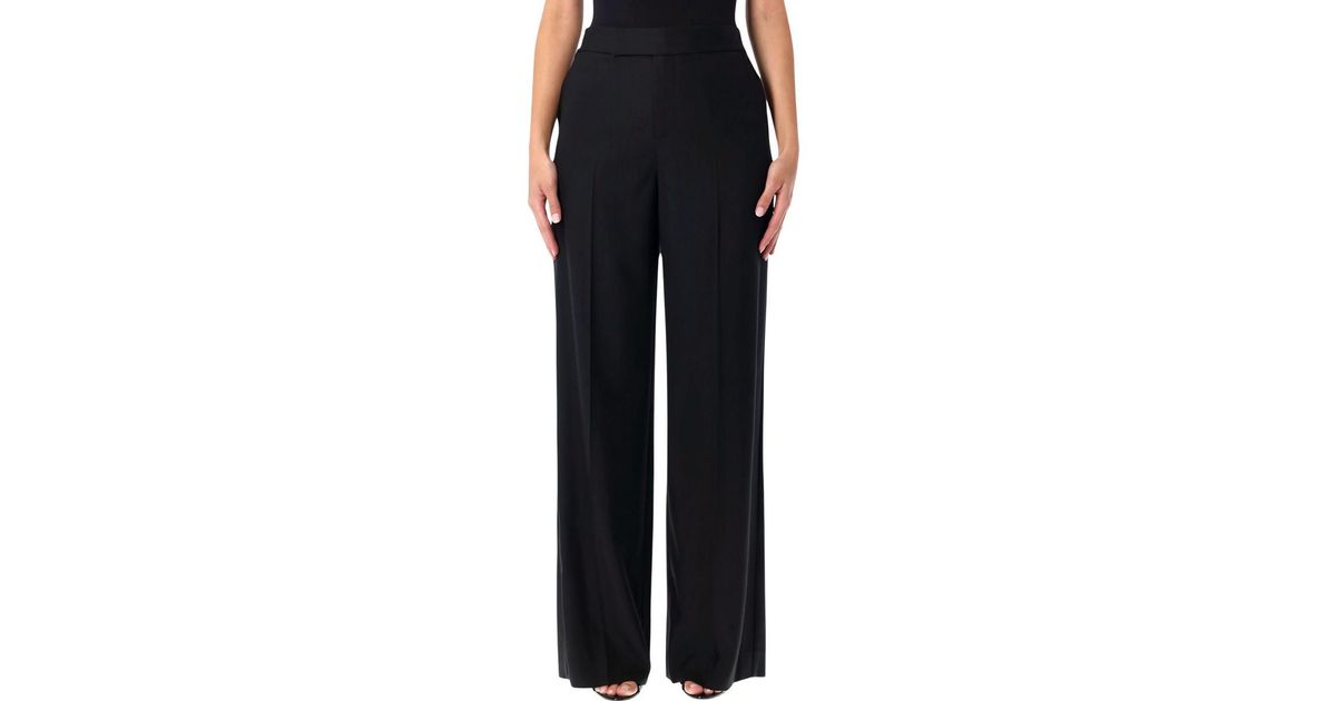 Ralph Lauren Barnet Wool Tuxedo Trousers in Black | Lyst UK