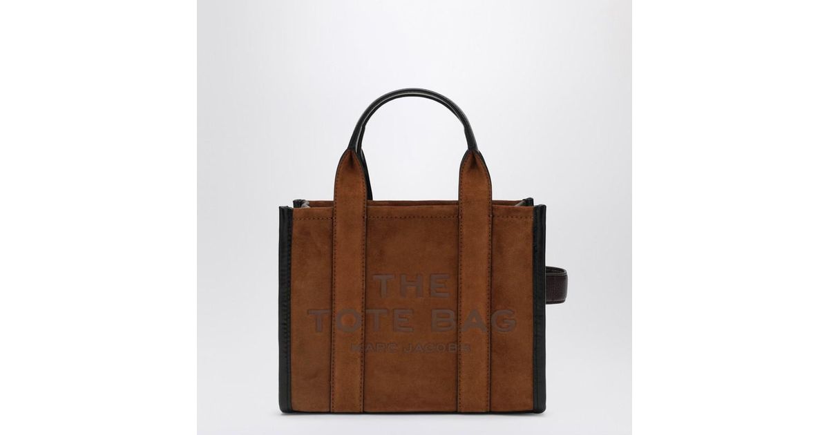 Marc Jacobs Small Copper Suede Tote Bag in Brown | Lyst UK