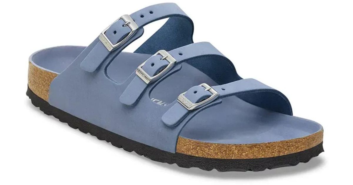 Birkenstock Florida Stone, Nubuck Leather in Blue | Lyst UK