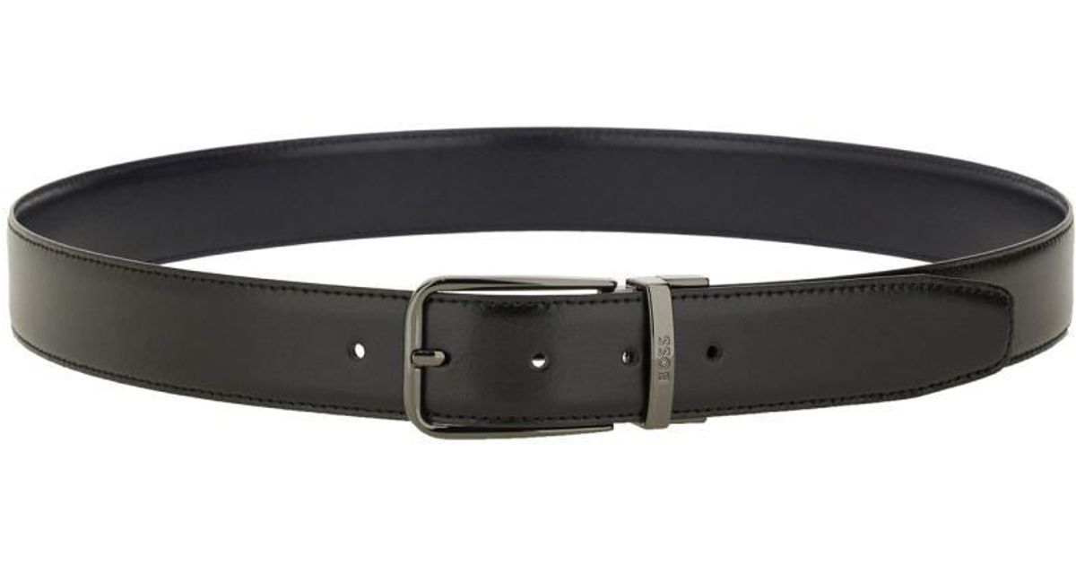 BOSS Leather Belt in Black for Men | Lyst UK