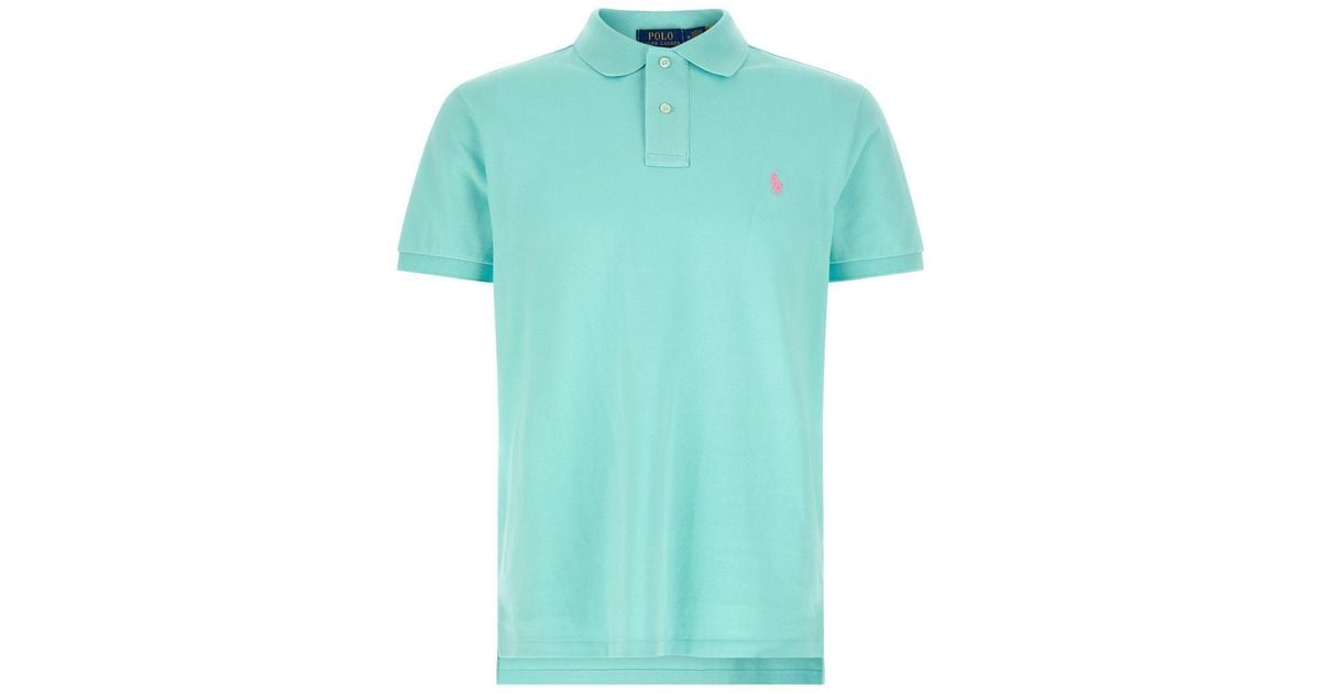 Polo Ralph Lauren Logo Embroidery Polo Shirt in Green for Men | Lyst UK