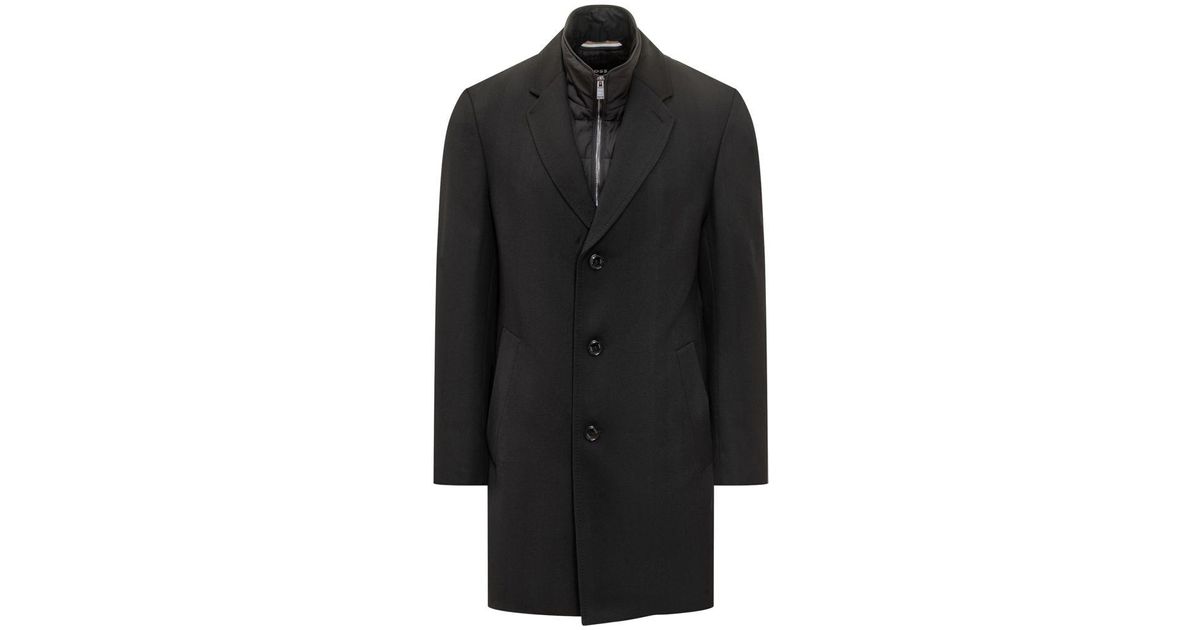 BOSS Coat With Inner Vest in Black for Men | Lyst