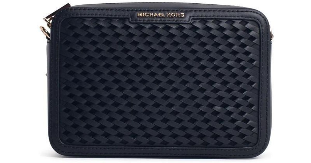 Michael Kors 'bag Jet Set' Black Leather Room in Blue | Lyst