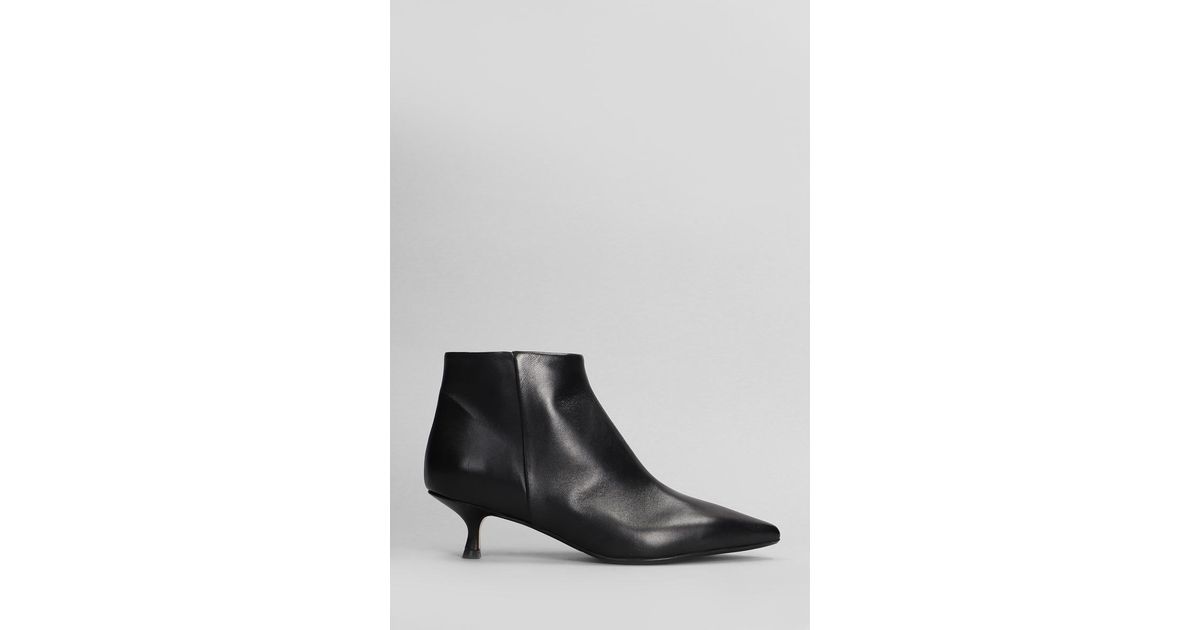 Anna F. High Heels Ankle Boots in Black | Lyst