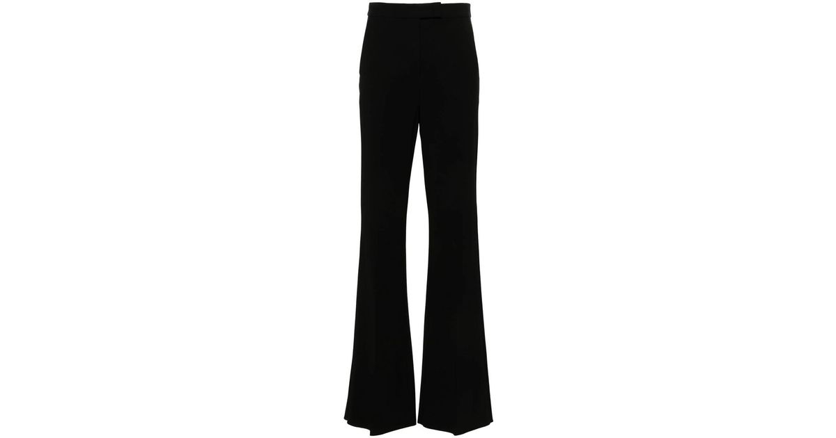 Max Mara Compact Jersey Pants in Black | Lyst
