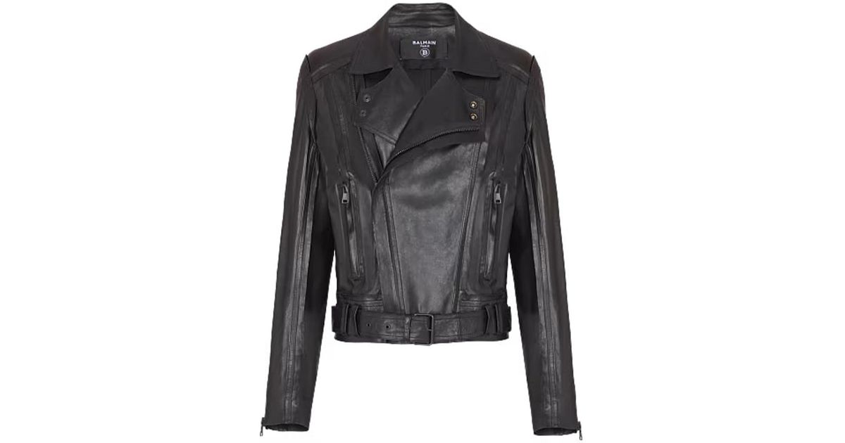 Balmain Biker Jacket in Black for Men | Lyst UK
