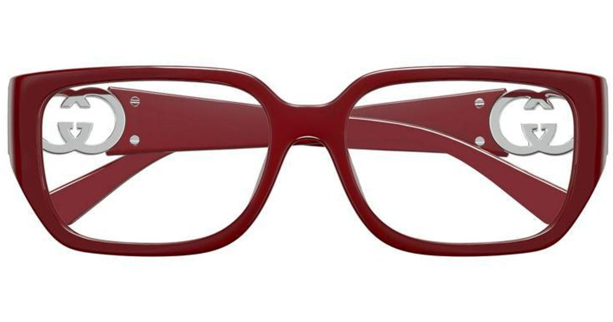 Gucci Eyeglasses in Red | Lyst