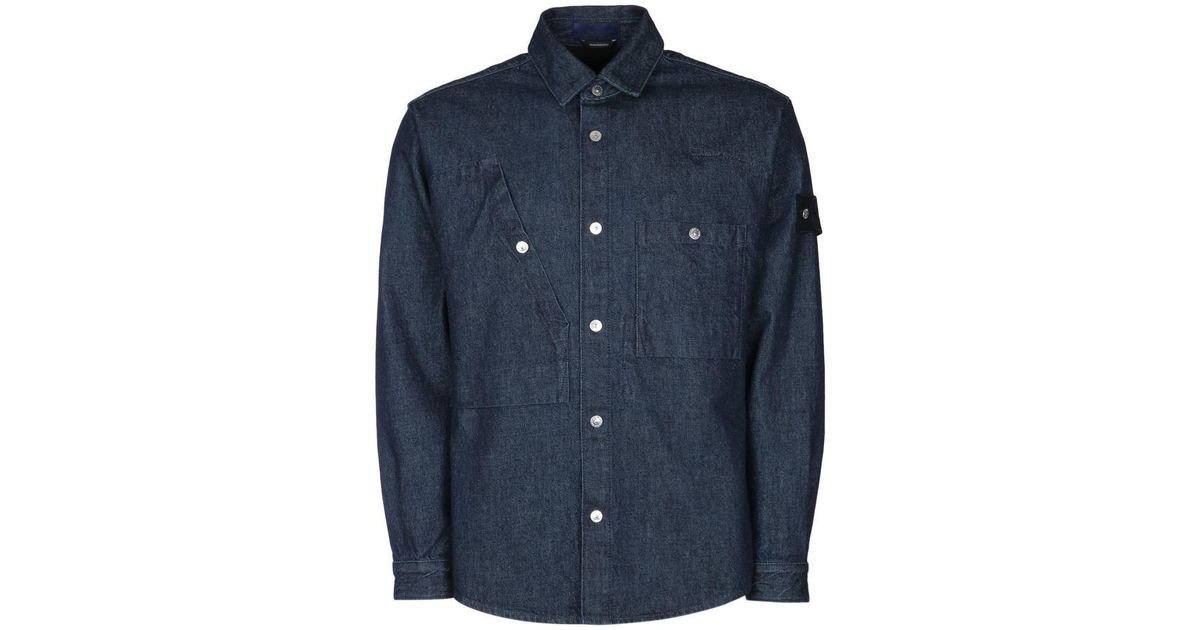 Stone Island Shirts in Blue for Men | Lyst UK