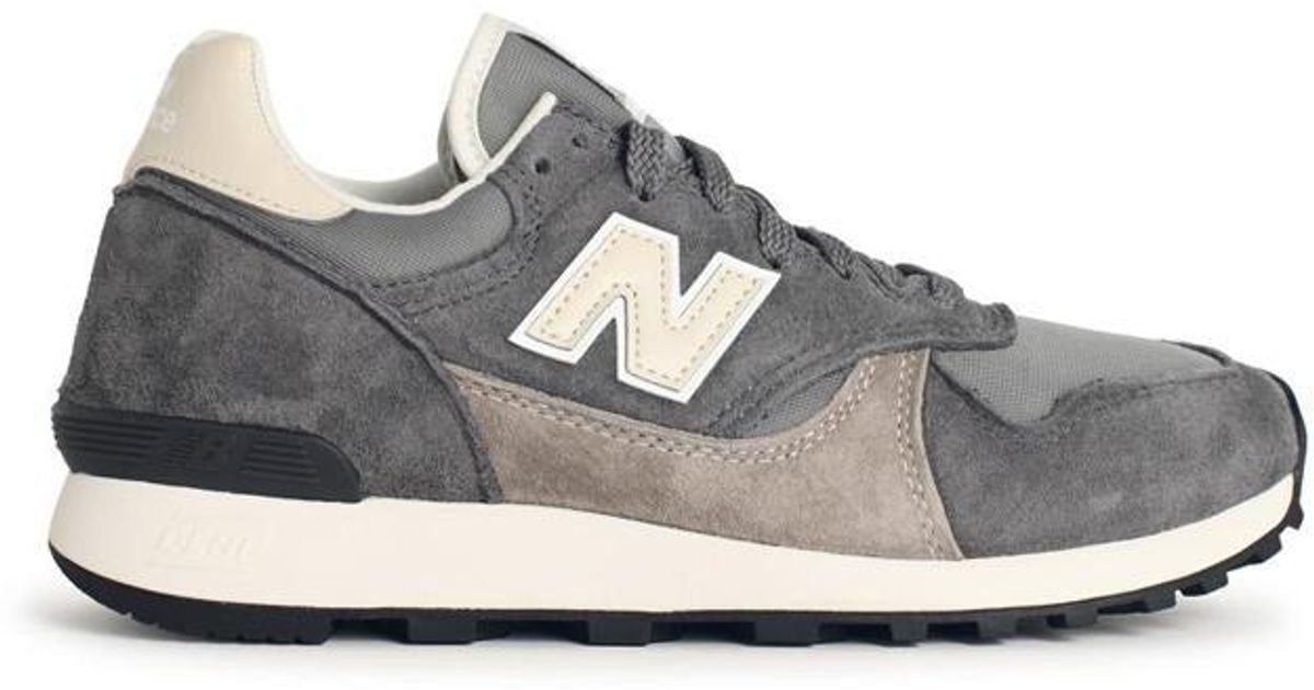 New Balance '475' Grey Fabric And Suede Sneakers in White for Men | Lyst UK