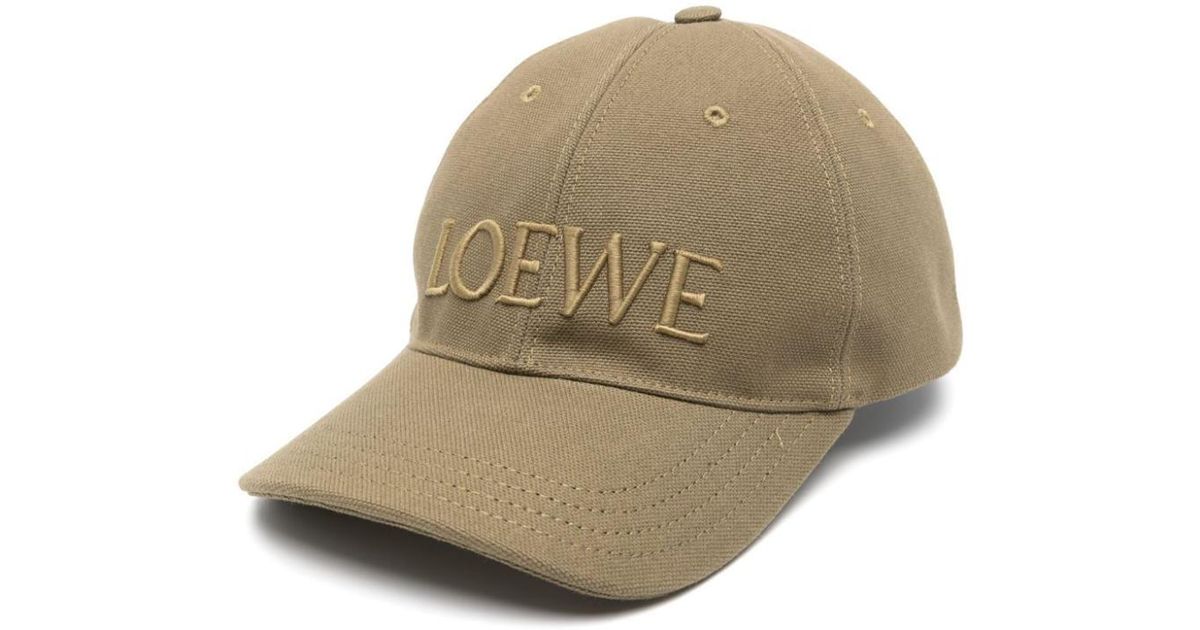 Loewe Logo Baseball Cap in Natural | Lyst