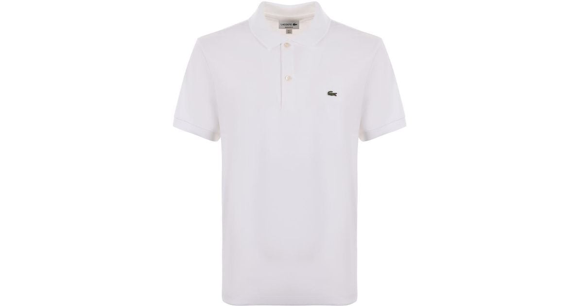 Lacoste Polo Shirt in White for Men | Lyst UK