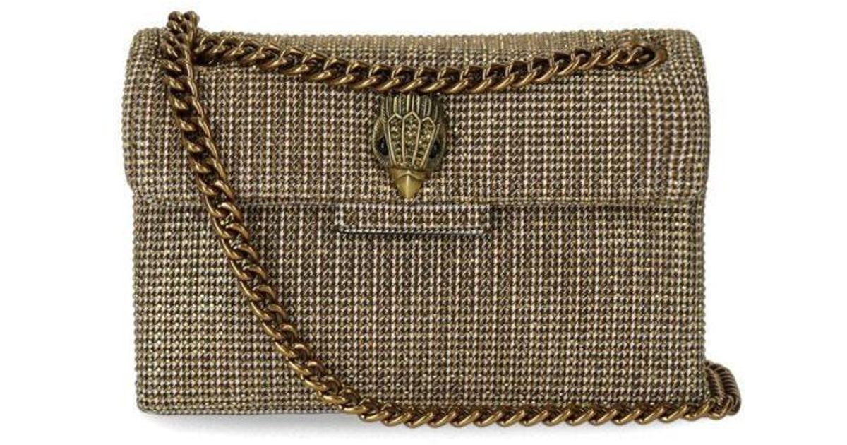 Kurt Geiger Kensington Mini Gold Crossbody Bag in Metallic | Lyst UK