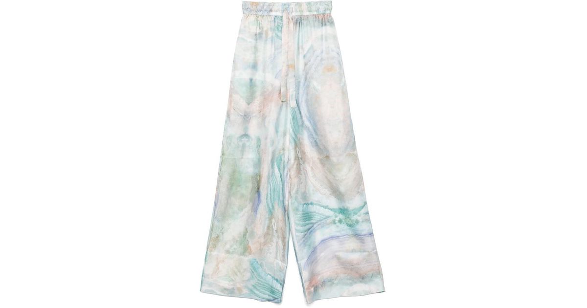 Zimmermann Pants in Blue | Lyst