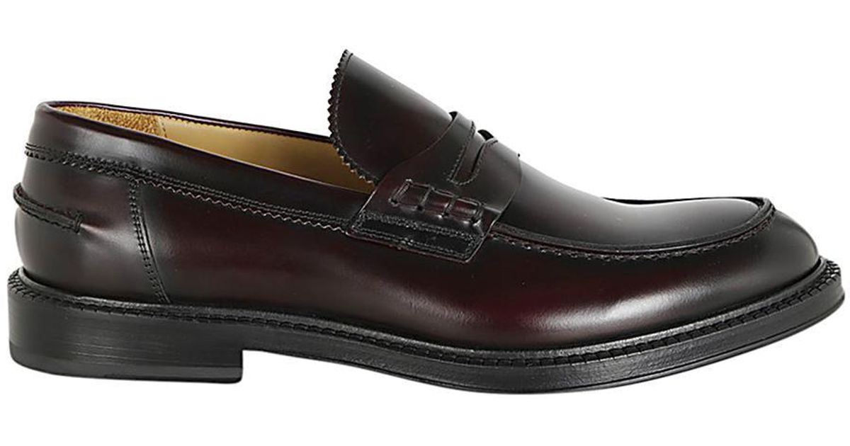 Corvari Loafer Wembley Leather Bottom Shoes in Black for Men | Lyst