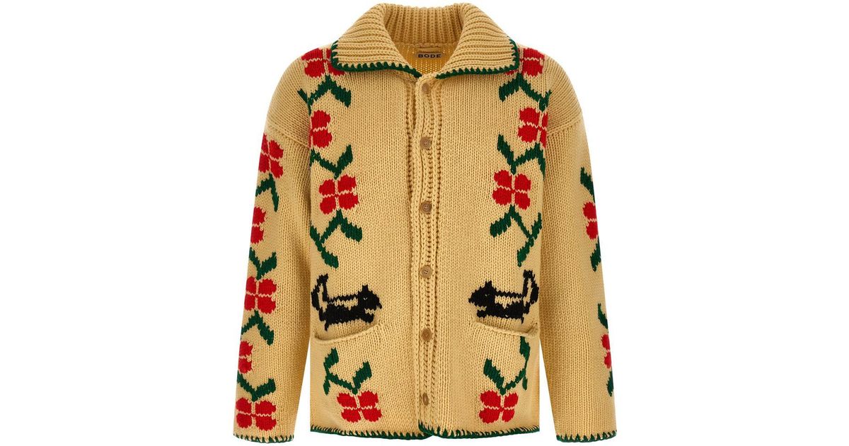 Bode 'Pirate Ship' Cardigan for Men | Lyst UK