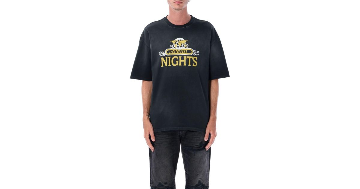 Amiri Night Oversized T-Shirt in Blue for Men | Lyst