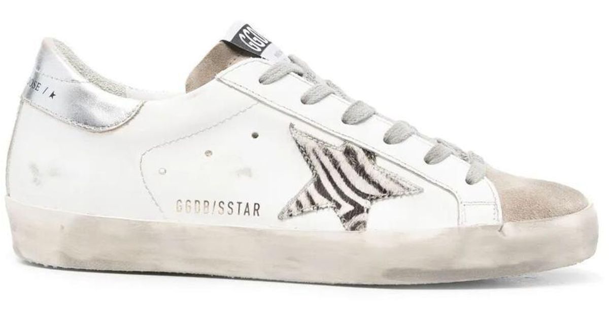 Golden Goose "Super Star" Leather Upper Suede Toe Zebra Horsy Star ...