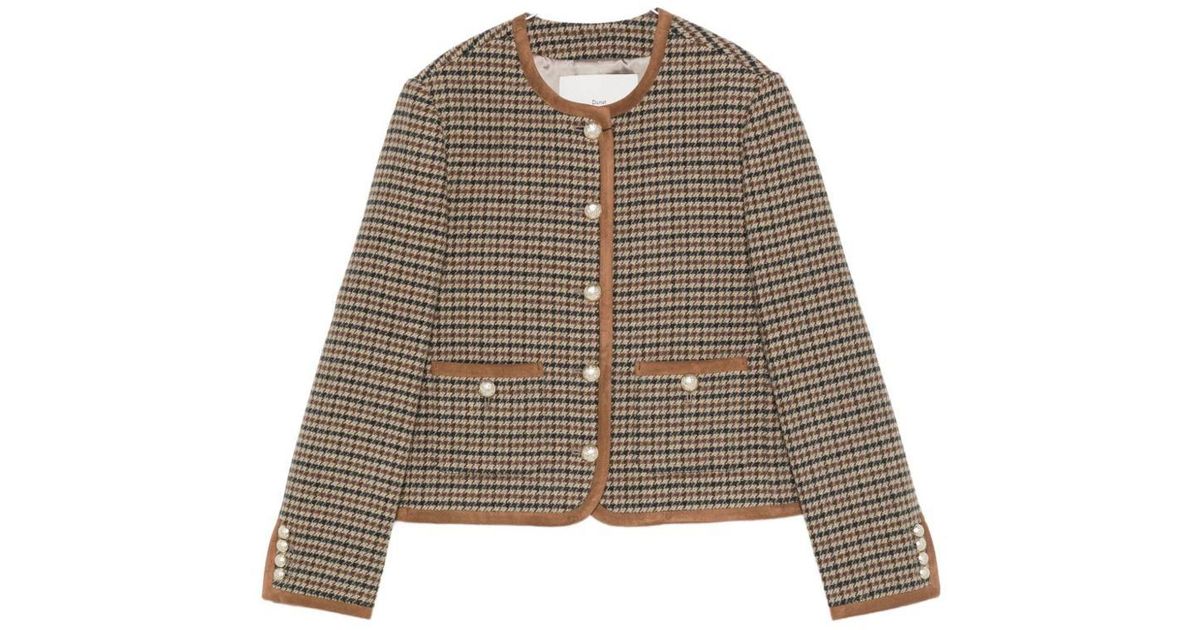 DUNST Wool Tweed Jacket in Brown | Lyst