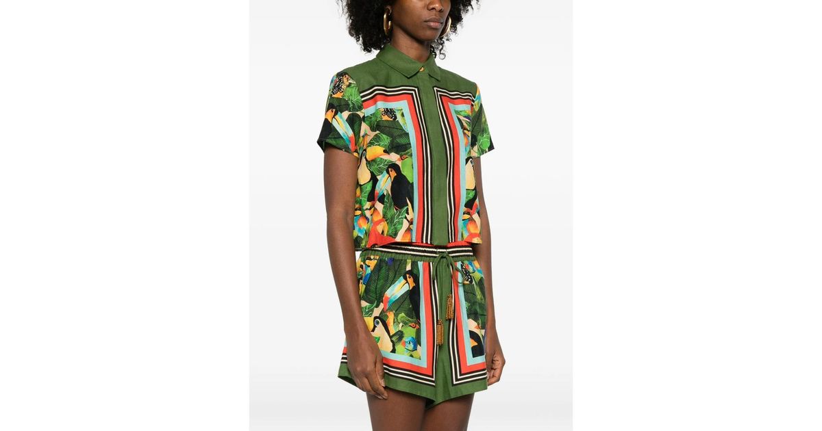 FARM Rio Tops in Green | Lyst UK
