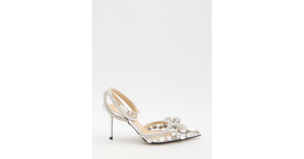 Mach & Mach Double Bow High Heels in Natural | Lyst