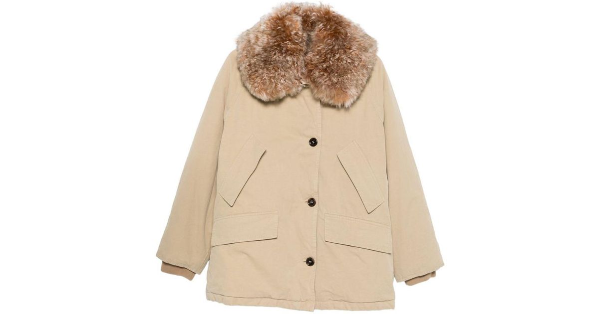 Prada Coats in Natural | Lyst UK